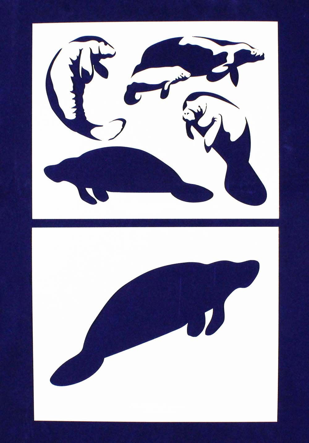 Manatee Stencils -2 pc set-Mylar 14mil - Painting /Crafts/ Templates ...