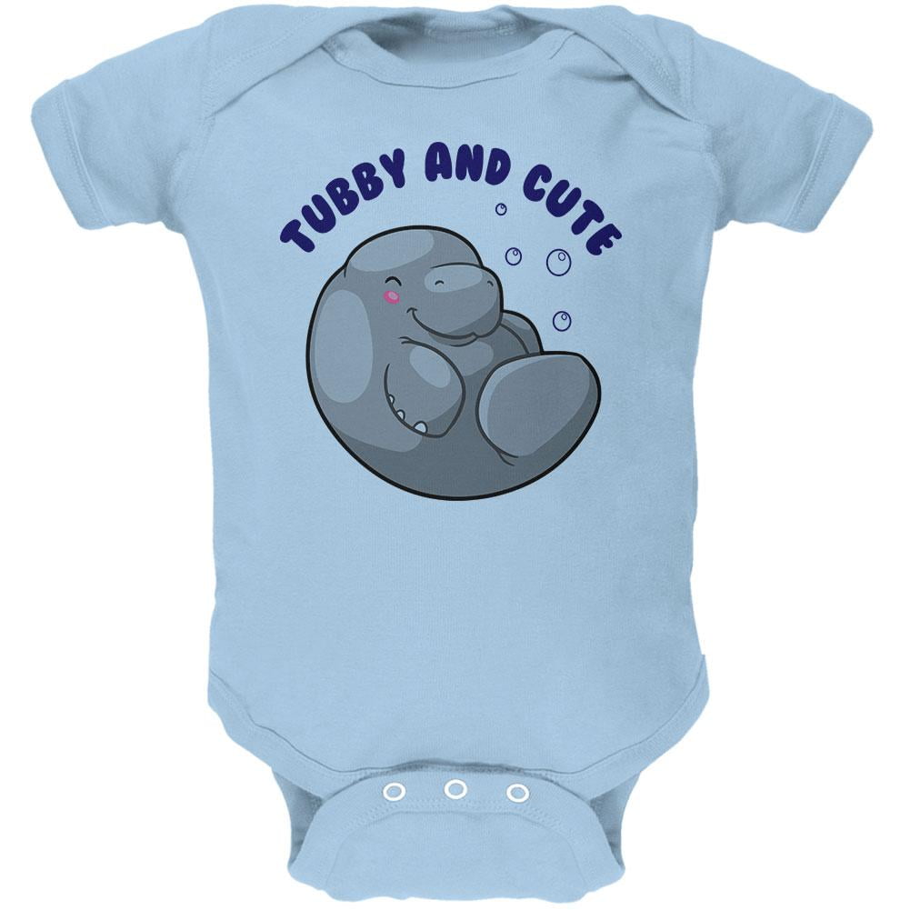 Manatee Tubby And Cute Chubby Sea Potato Soft Baby One Piece Light Blue ...