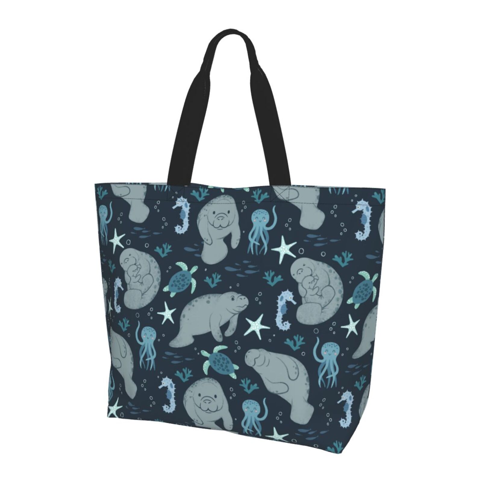 Manatee Women's Tote Bags Reusable Grocery Shopping Bag Foldable for ...