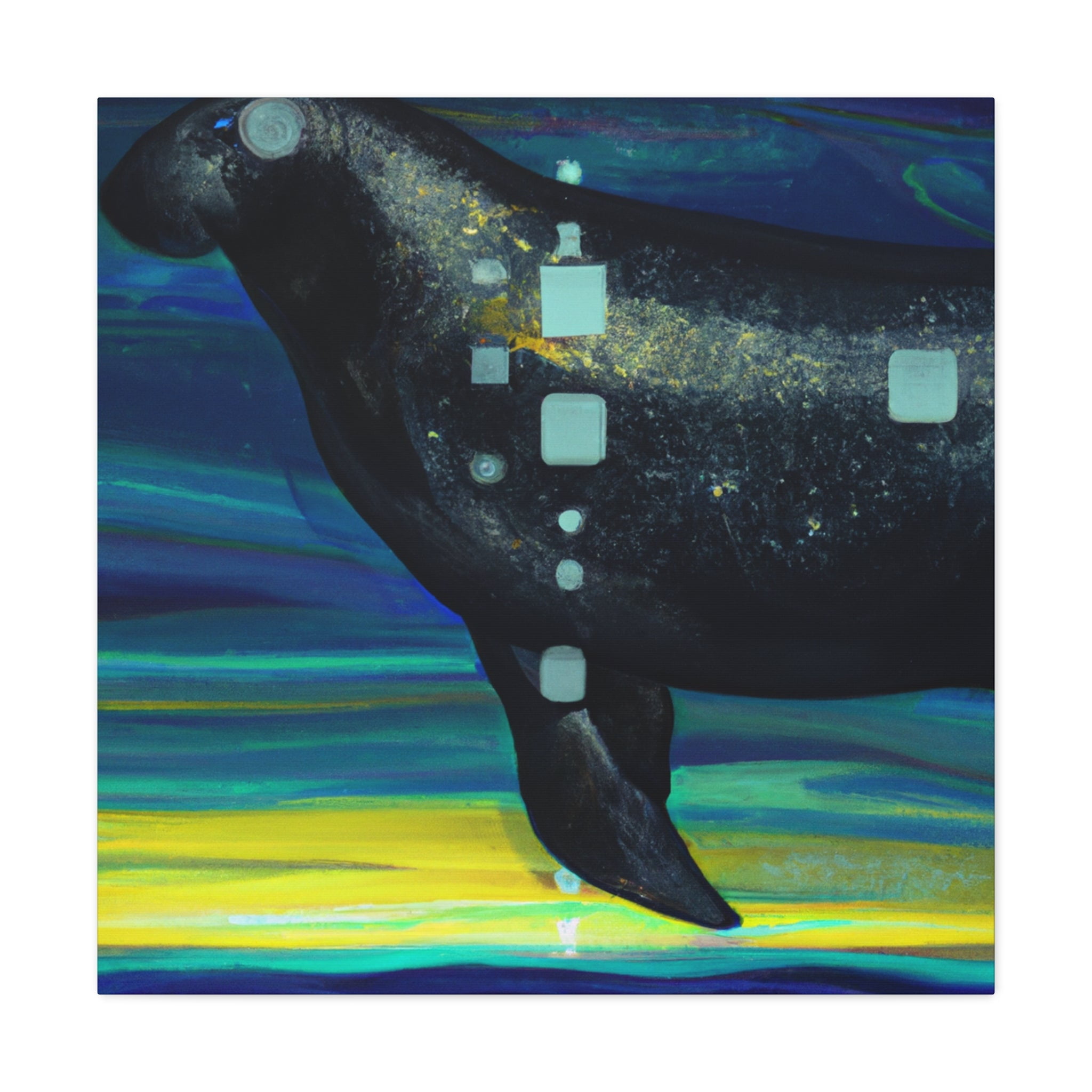 Manatee in Art Deco - Canvas - Walmart.com