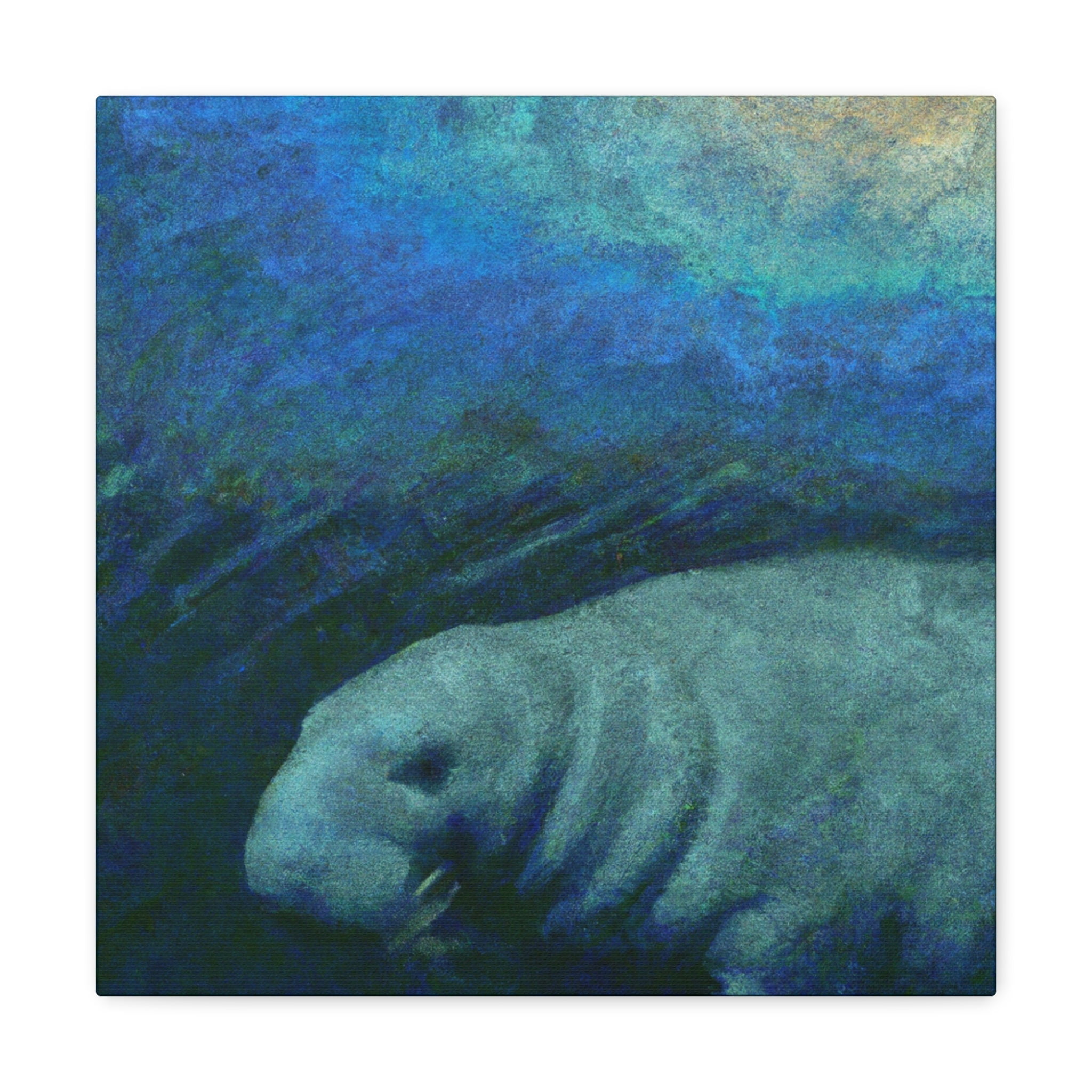 Manatee in Sunset Glow - Canvas - Walmart.com