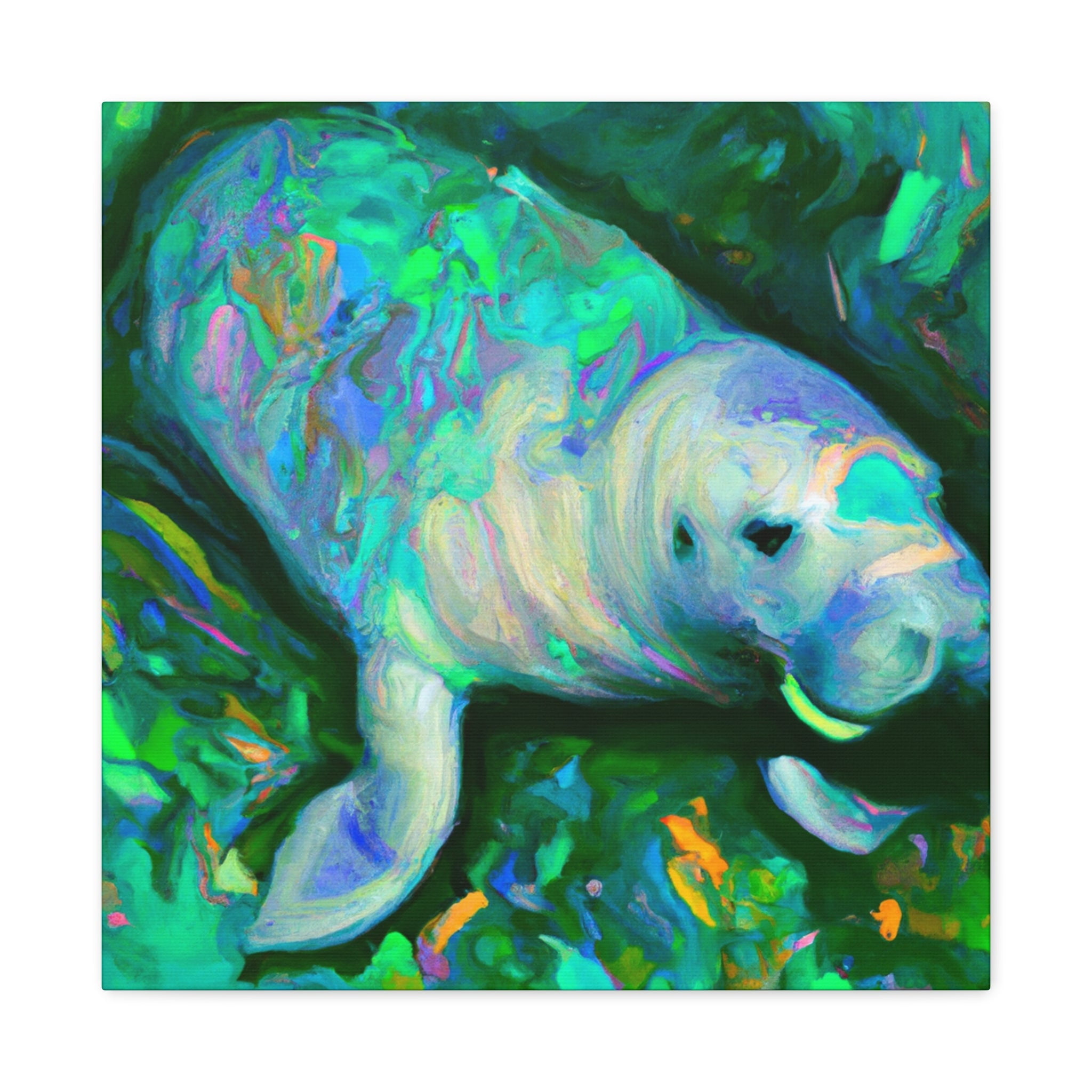 Manatee of Impressionism - Canvas - Walmart.com