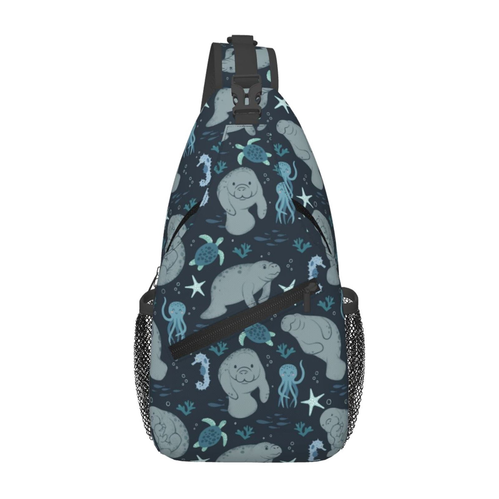 Manatees Crossbody Sling Bag for Women Men Sling Backpack Casual Travel ...