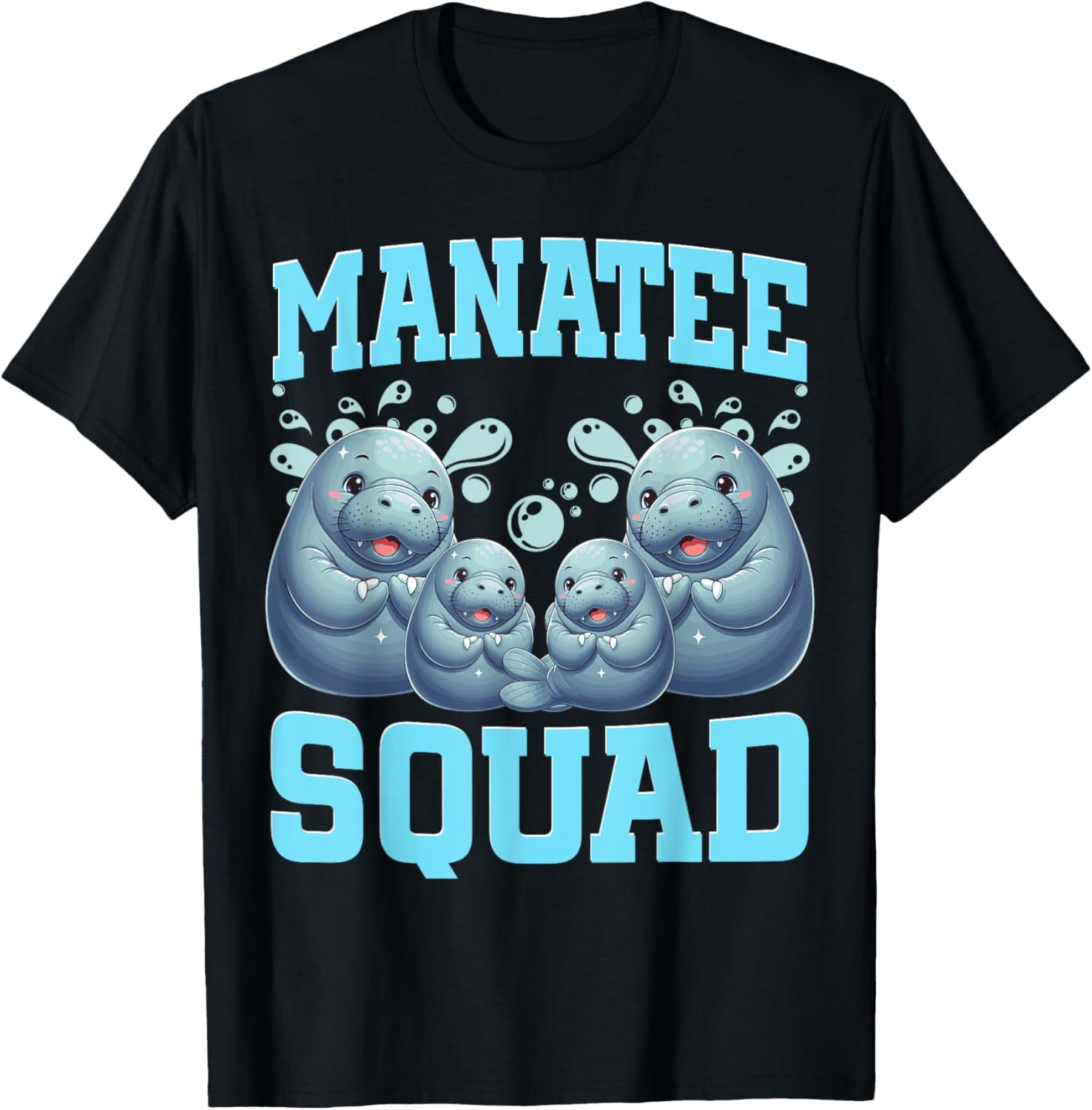 Manatees Lover Sea Cow Ocean Manatee Squad T-Shirt - Walmart.com