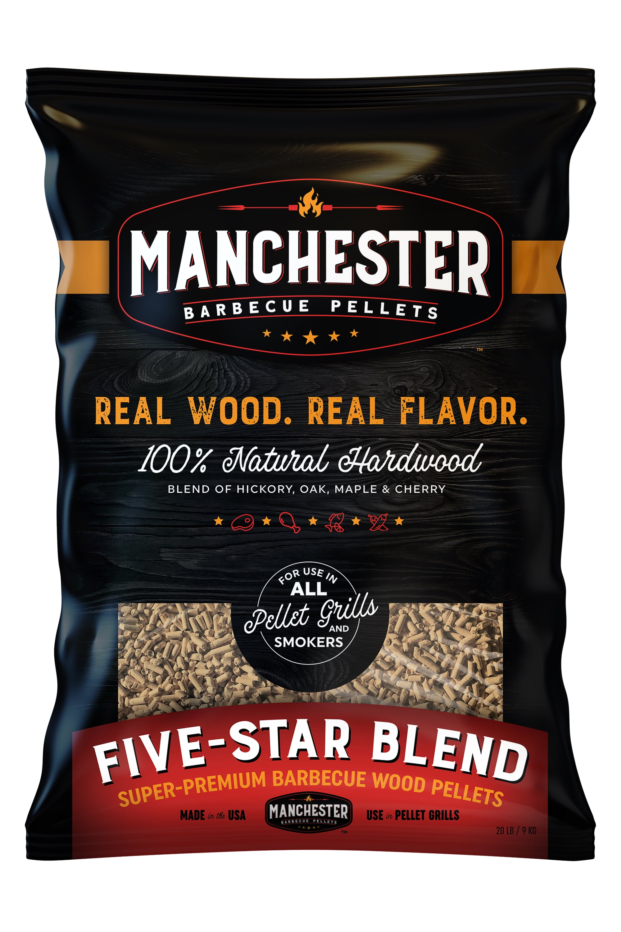 Manchester Barbecue Wood Pellets for Smoker - Super-Premium BBQ Wood ...