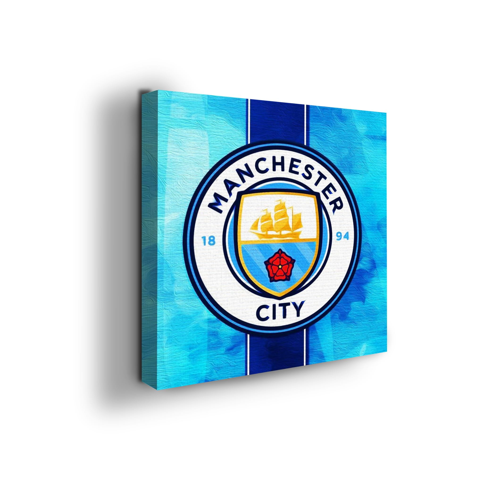 Manchester City Canvas Wall Art by Mavis Print- 14x14 inches Football ...