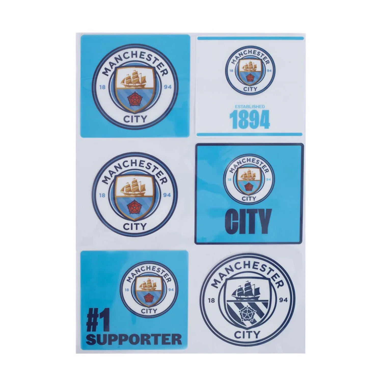 Manchester City FC Multi A4 Car Decal Set - Walmart.com