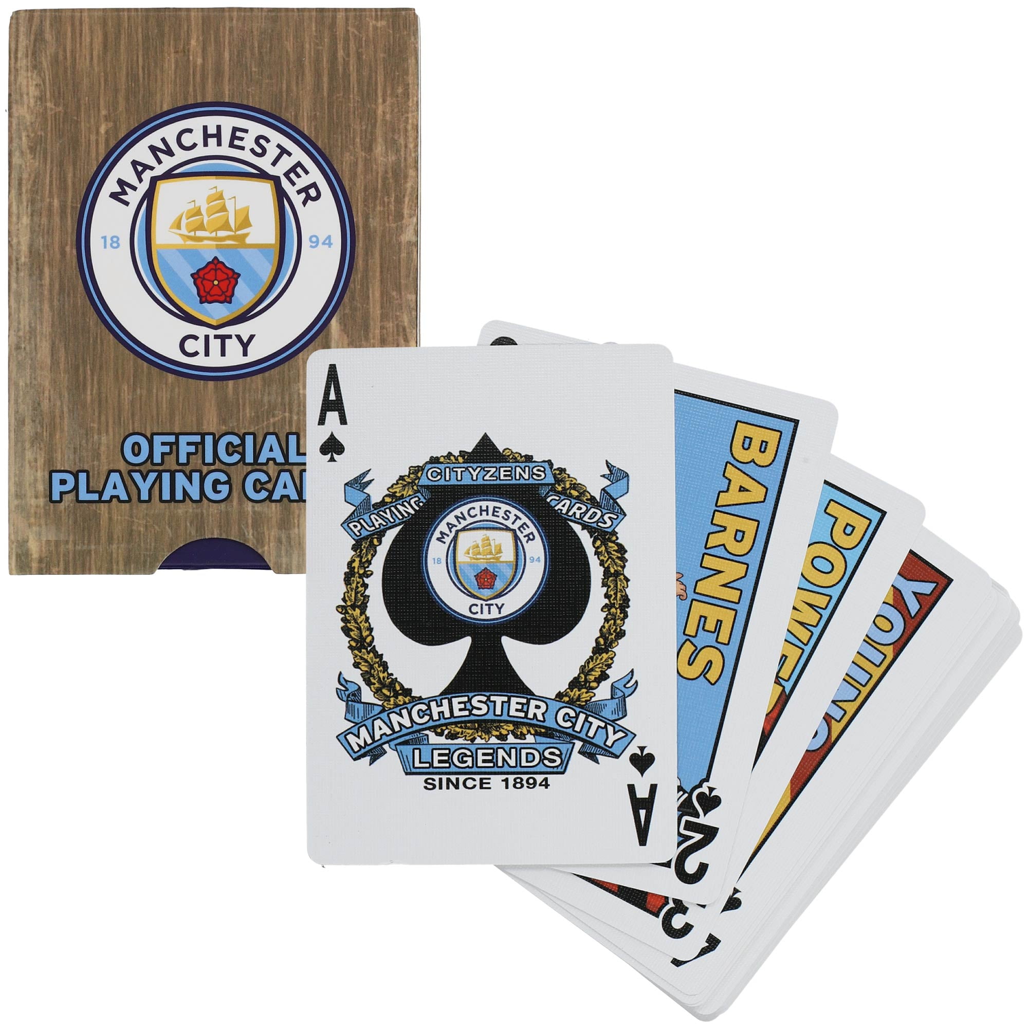 Premiership Soccer Manchester City Legends Team Playing Cards, 54-Card ...