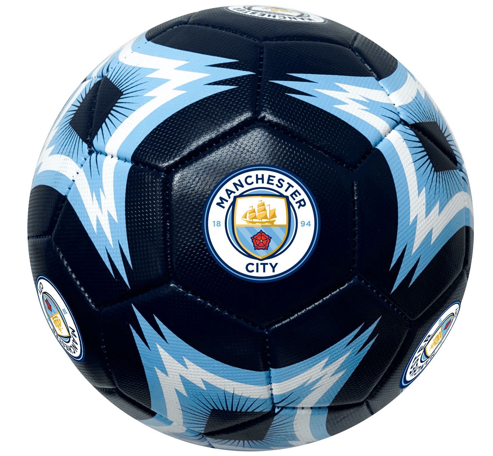 Manchester City Soccer Ball, Size 4, Blue/White, Official Licensed ...
