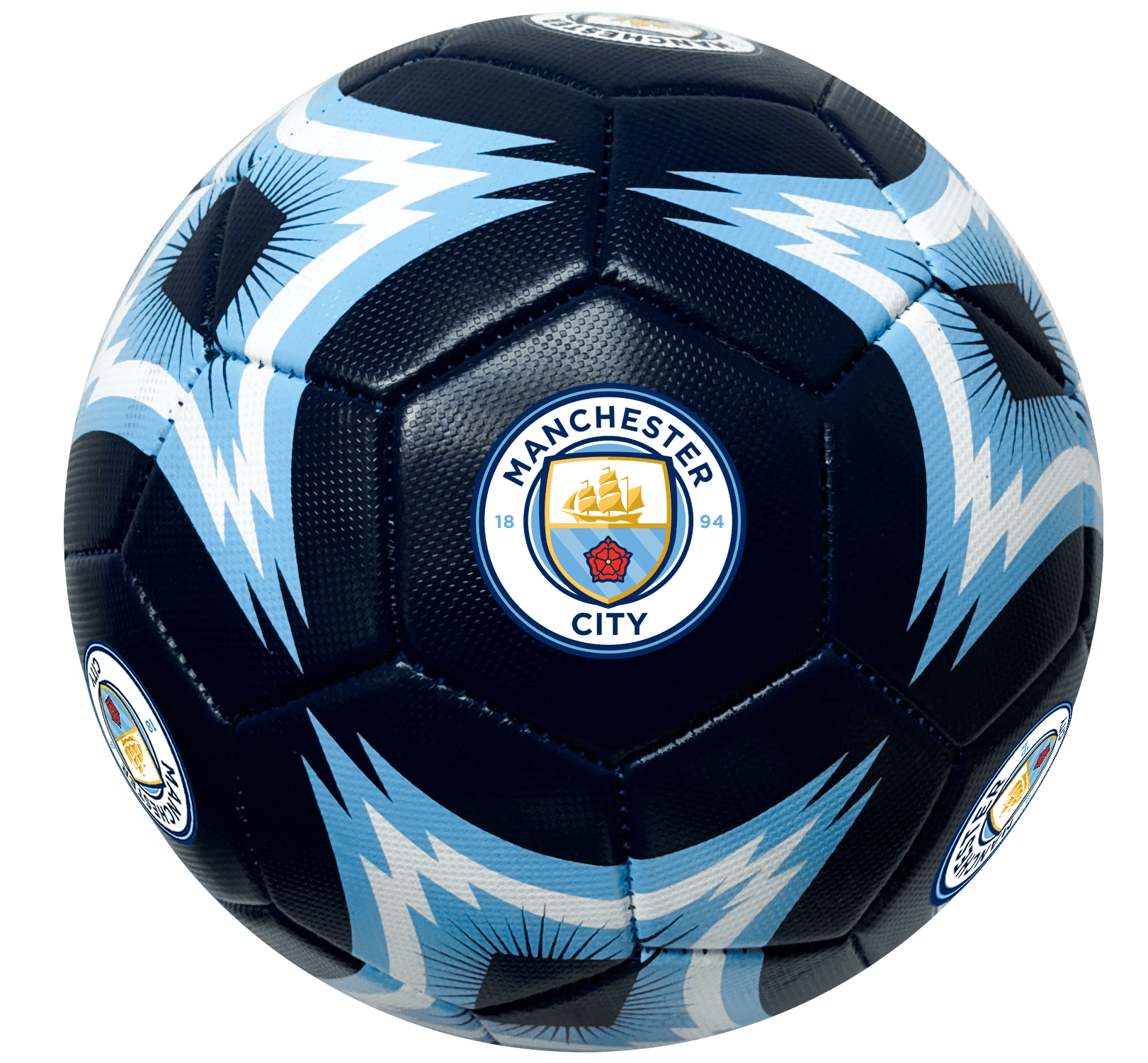 Manchester City Soccer Ball, Size 5, Blue/White, Official Licensed ...