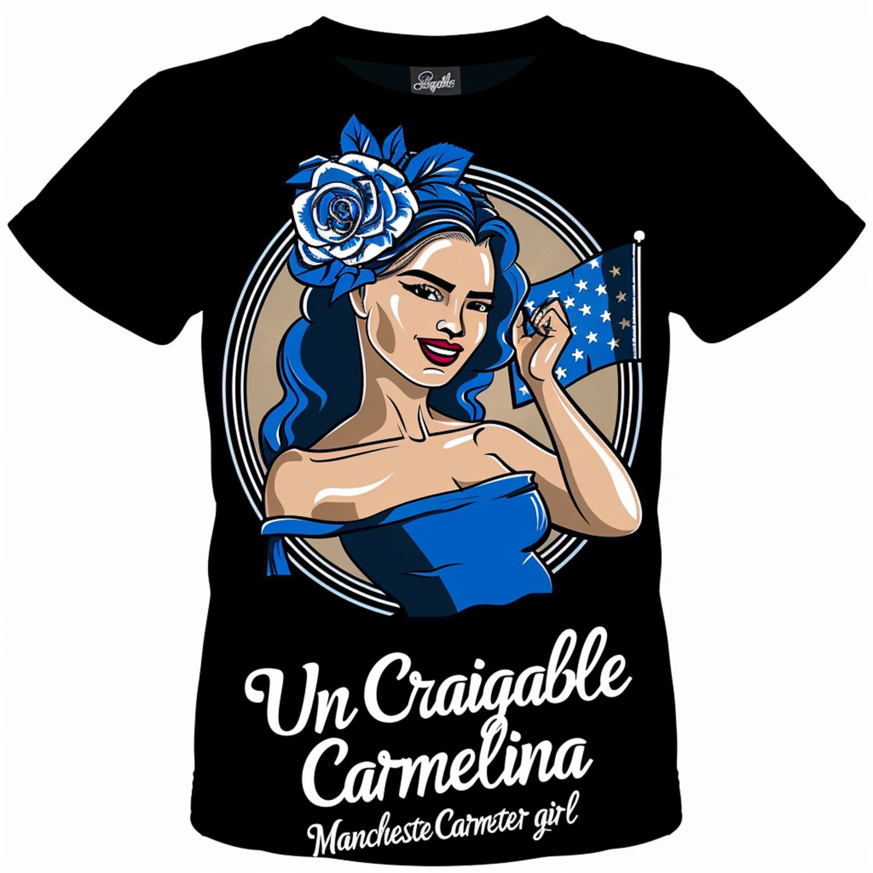 Manchester Girl UnCraigable Carmelina TShirt Japanese Poster Art Style ...