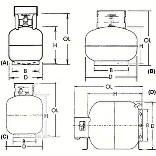 Manchester Tank 20 lb. Capacity Steel Type 1 LP Tank (Empty) - Walmart.com