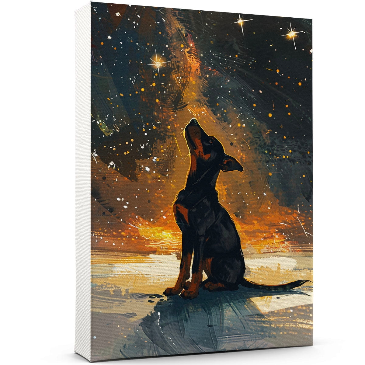 Manchester Terrier Toy Dog Art Print Poster, Wall art Canvas Painting ...