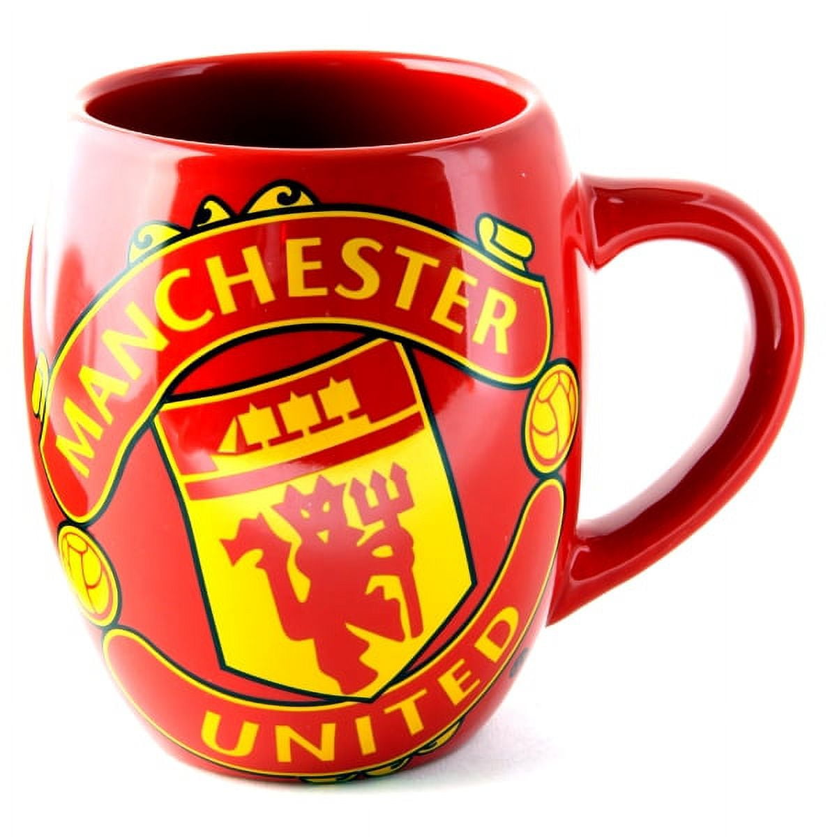 Manchester United Large Red Ceramic Coffee Cup Mug (19 oz) with Club ...