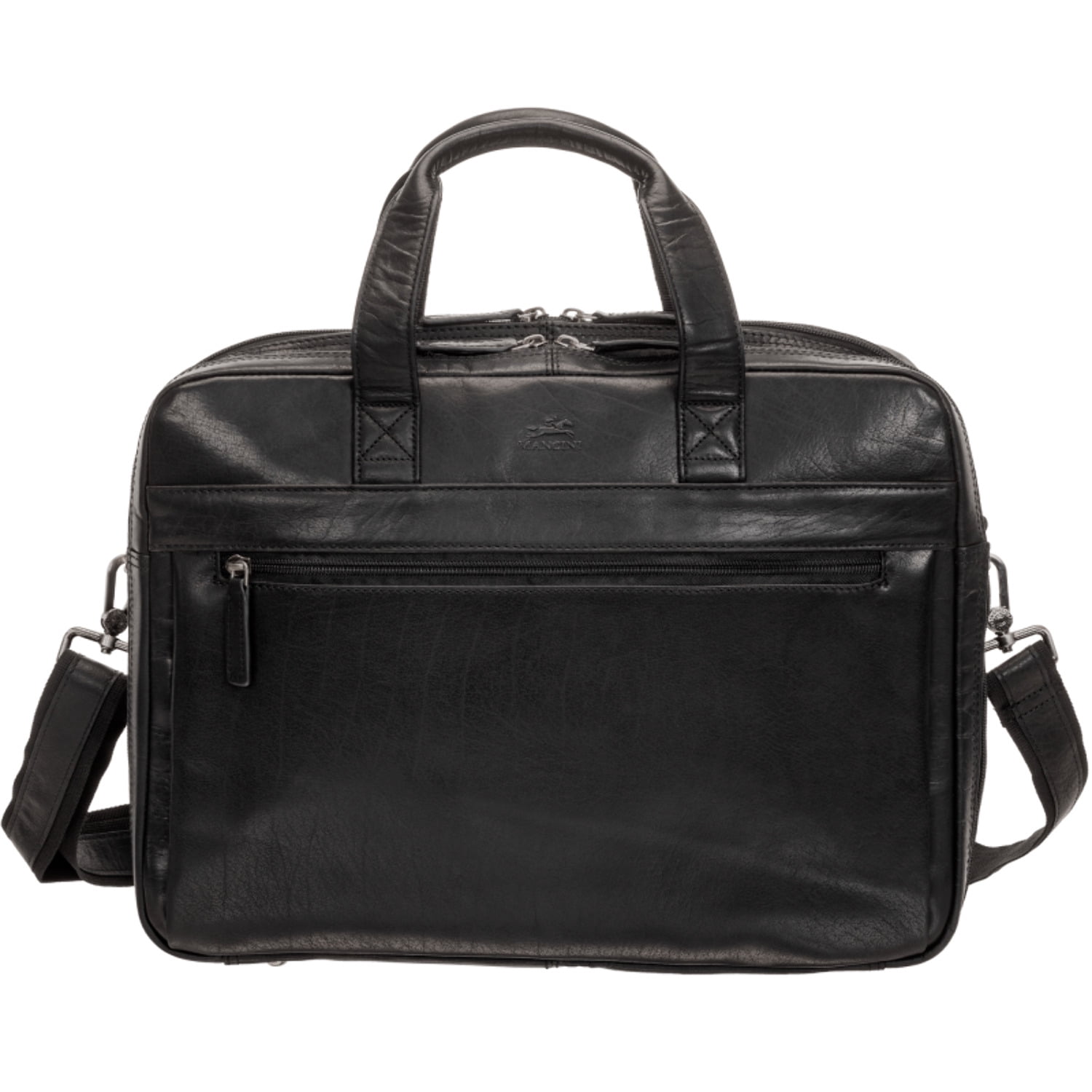 Mancini Buffalo Double Compartment Briefcase for Laptop and Tablet ...