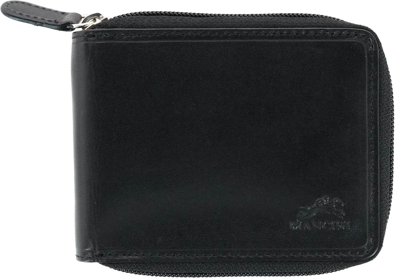 Mancini Mens Leather RFID Secure Zip Around Wallet - Walmart.com