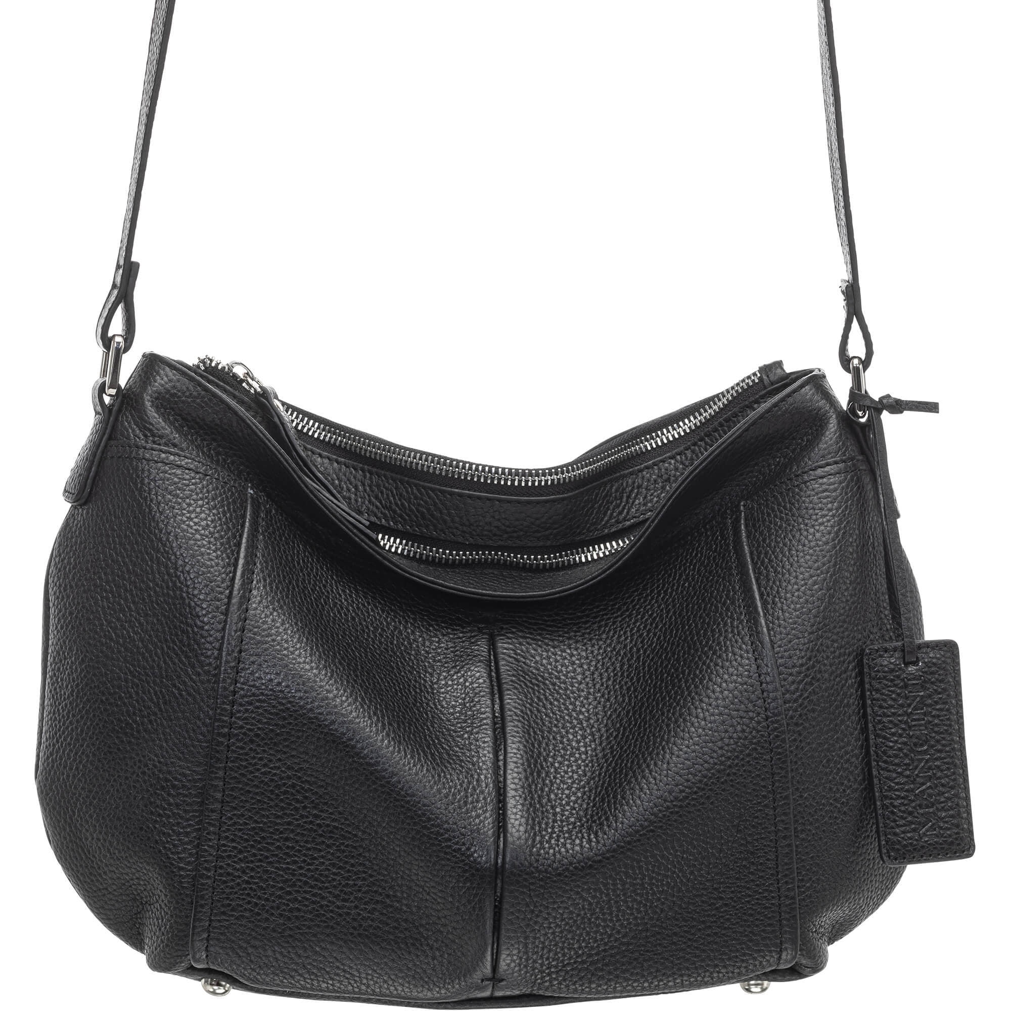 Mancini Pebbled Scarlet Crossbody Hobo bag - Walmart.com