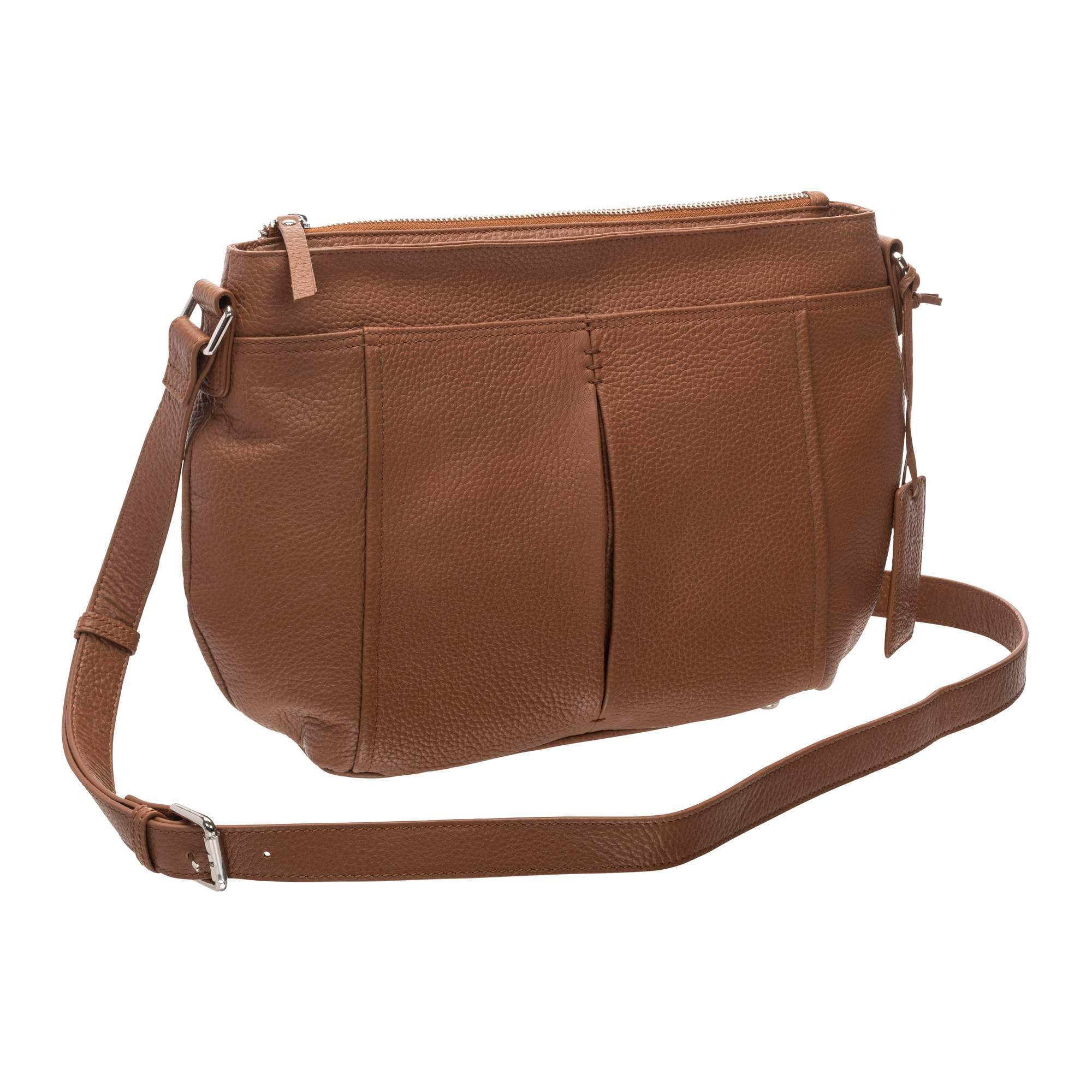 Mancini Pebbled Scarlet Crossbody Hobo bag - Walmart.com