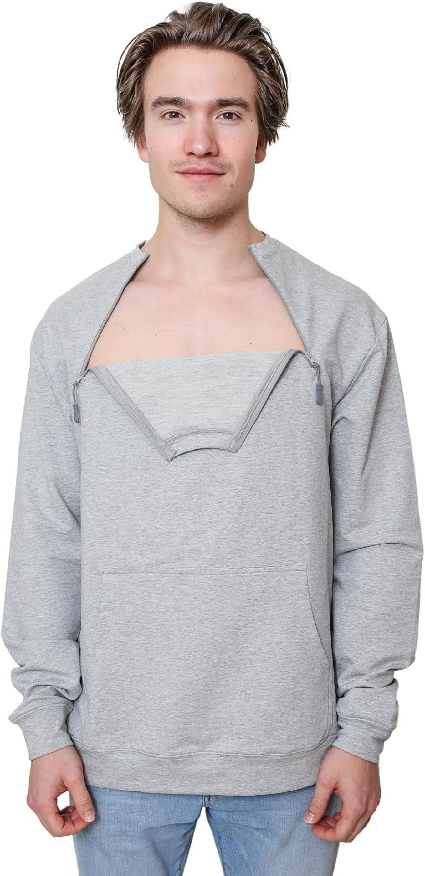 MandMcares Chest Port Access Warm Sweater with Kangaroo Pocket Unisex ...