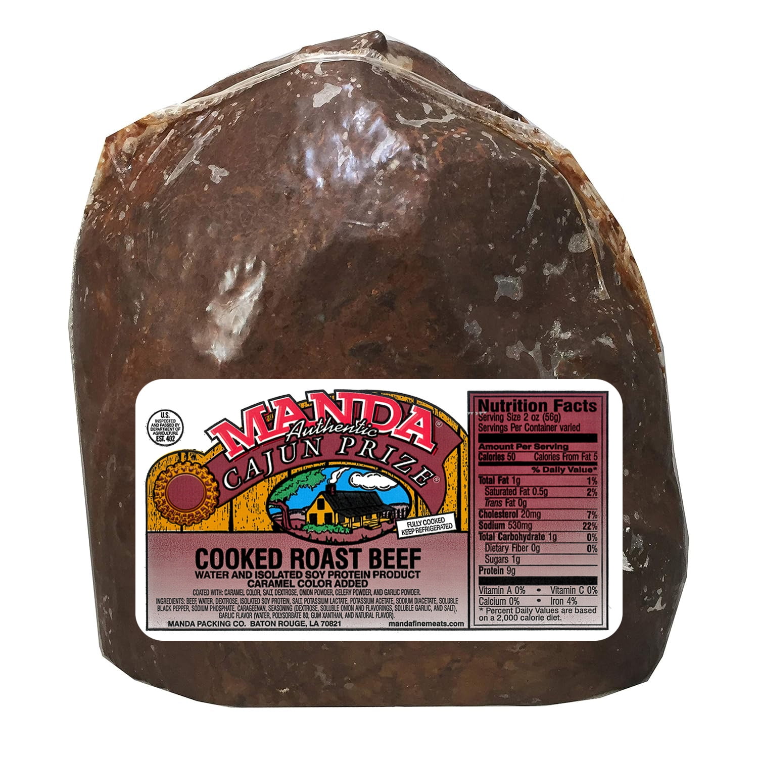 Manda Fine Meats Authentic Cajun Roast Beef, Deli Sliced, Vacuum Pack ...