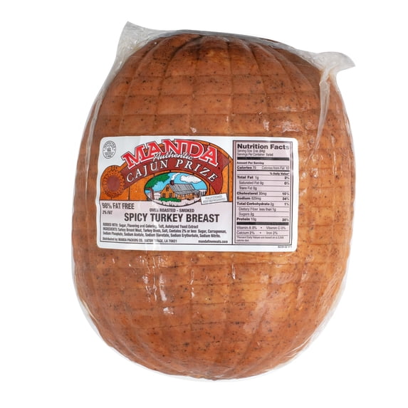 Manda Fine Meats Cajun Turkey Breast, Deli Sliced, Vacuum Pack ...