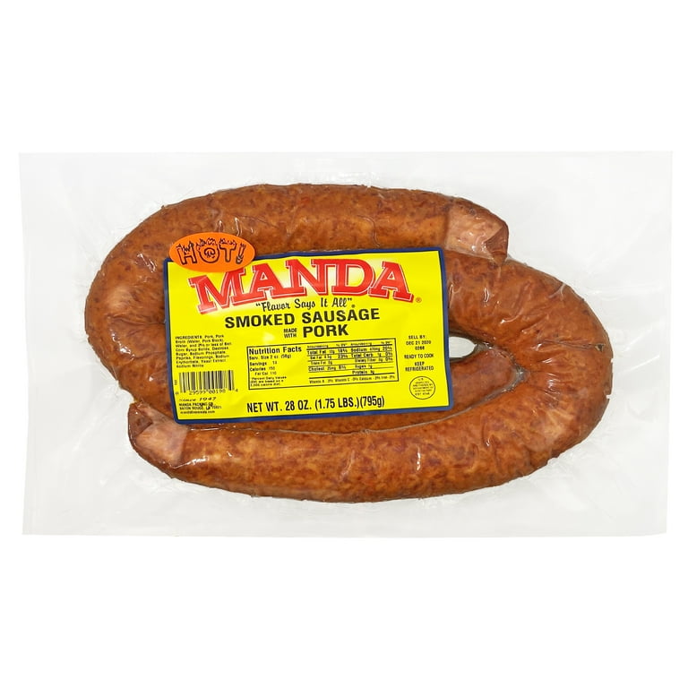 Manda Fine Meats Hot Sausage 24oz (2 Pack), 24 Ounce (Pack, 42% OFF