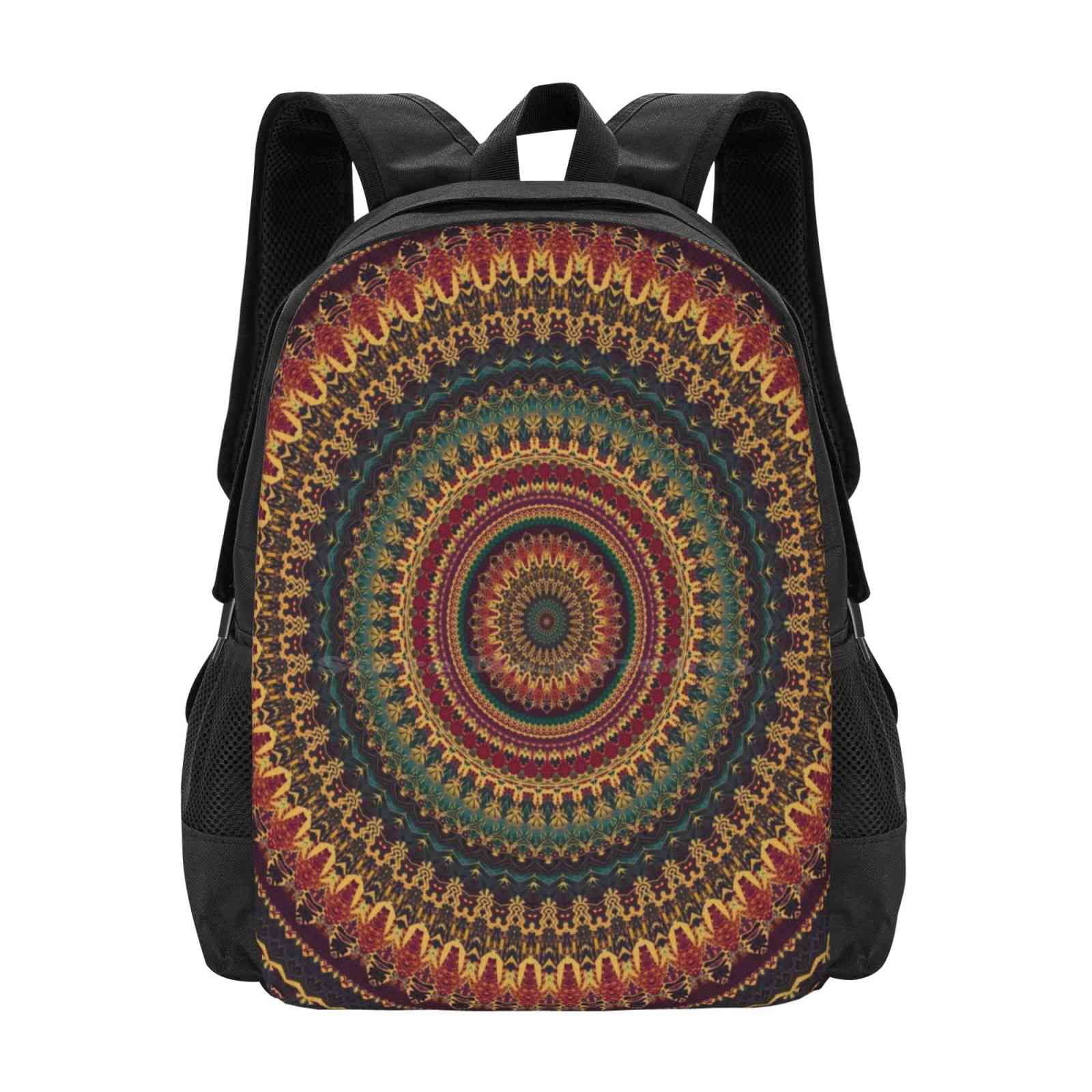 Mandala 11 3D Print Design Backpack Student Bag Gypsy Hippie Hippy ...