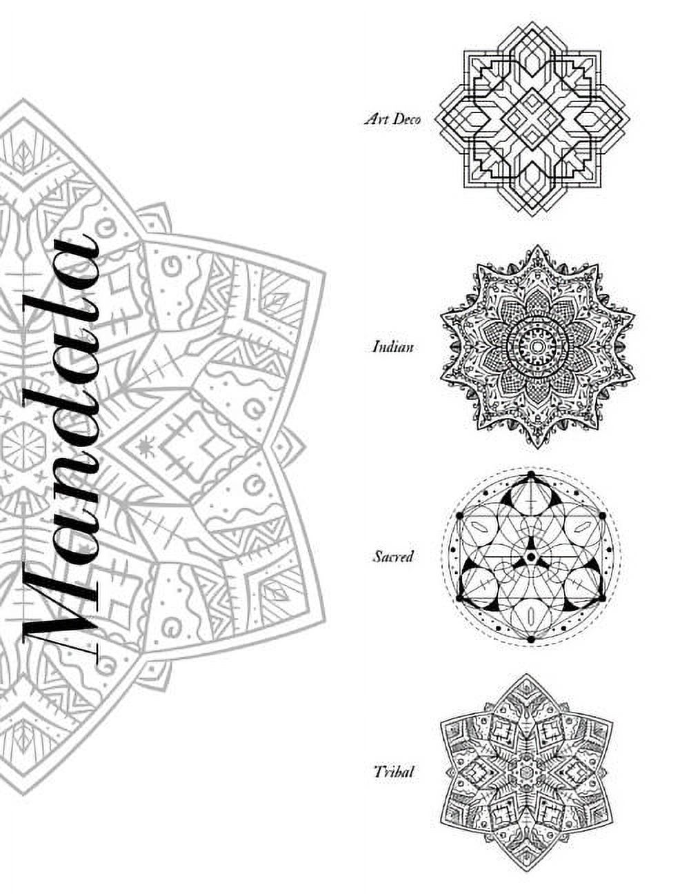 Mandala Art Deco Indian Scared Tribal : Malbuch für Erwachsene Mandala ...