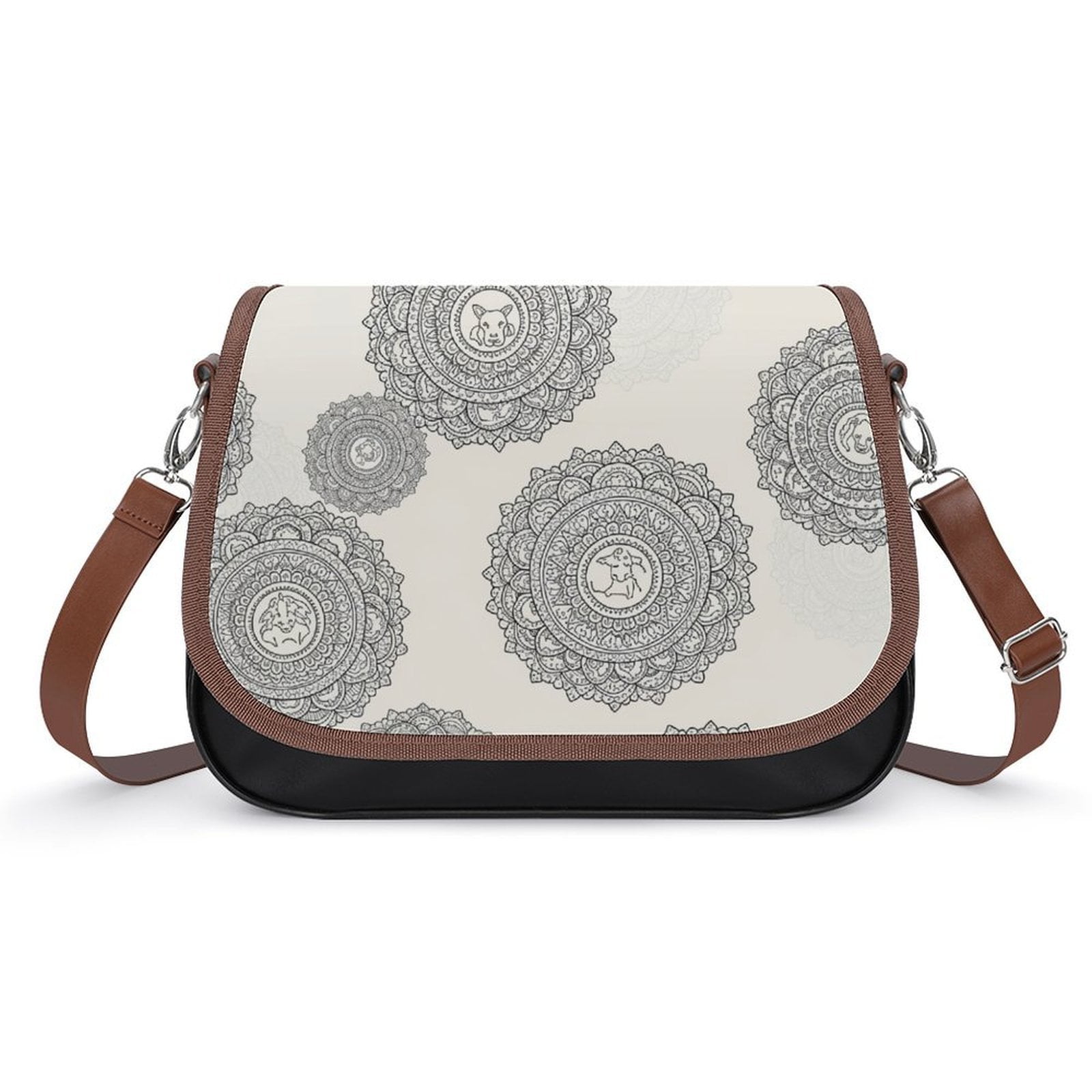 Mandala Art Decor Pattern Design Vintage Crossbody Bag For Women Medium ...