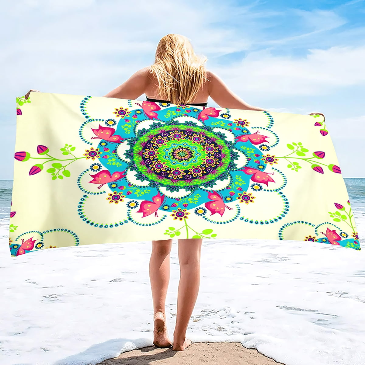 Mandala Beach Towel Clearance Towels Boho Style Cool Travel Pool Towel ...