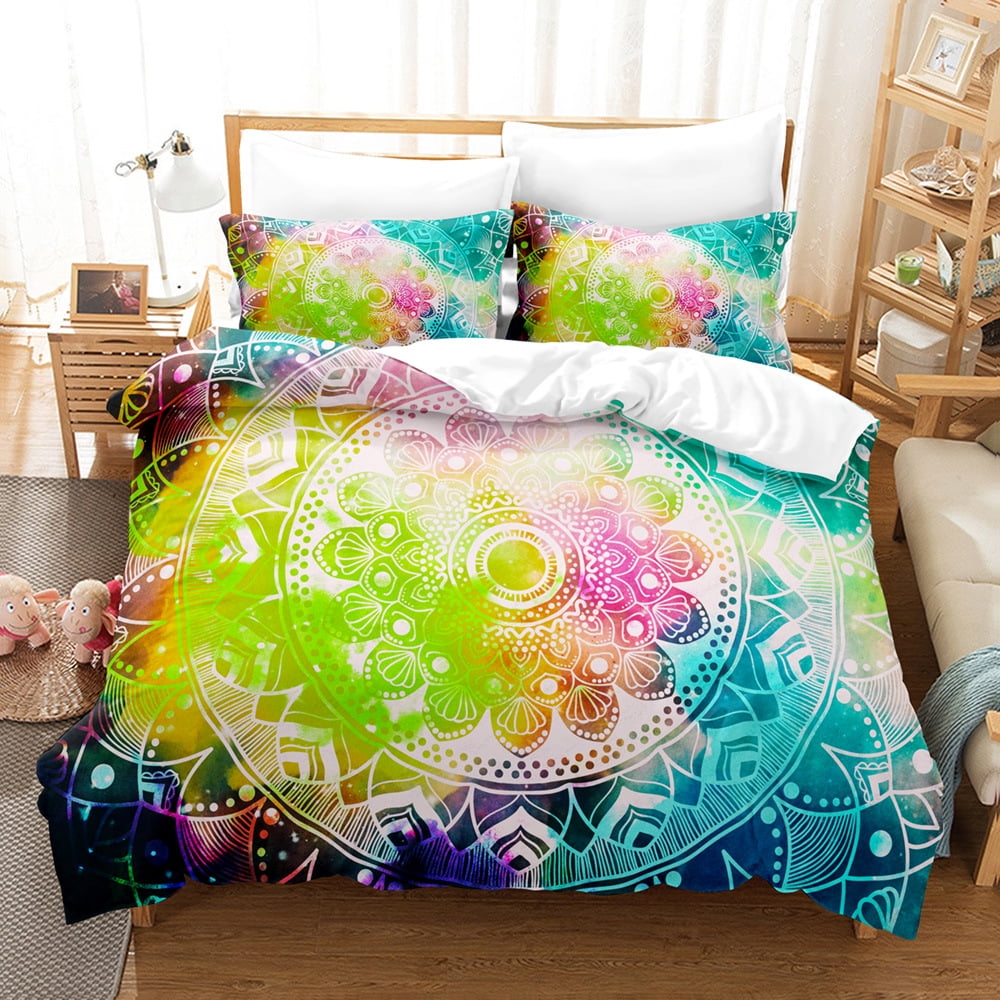 Mandala Bedding Sets Red Boho Chic Bedspreads Posture Million Romantic Soft Bedclothes Bohemian ...