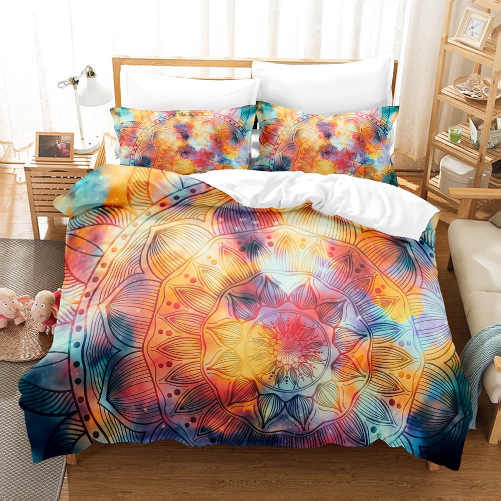 Mandala Bedding Sets Red Boho Chic Bedspreads Posture Million Romantic ...