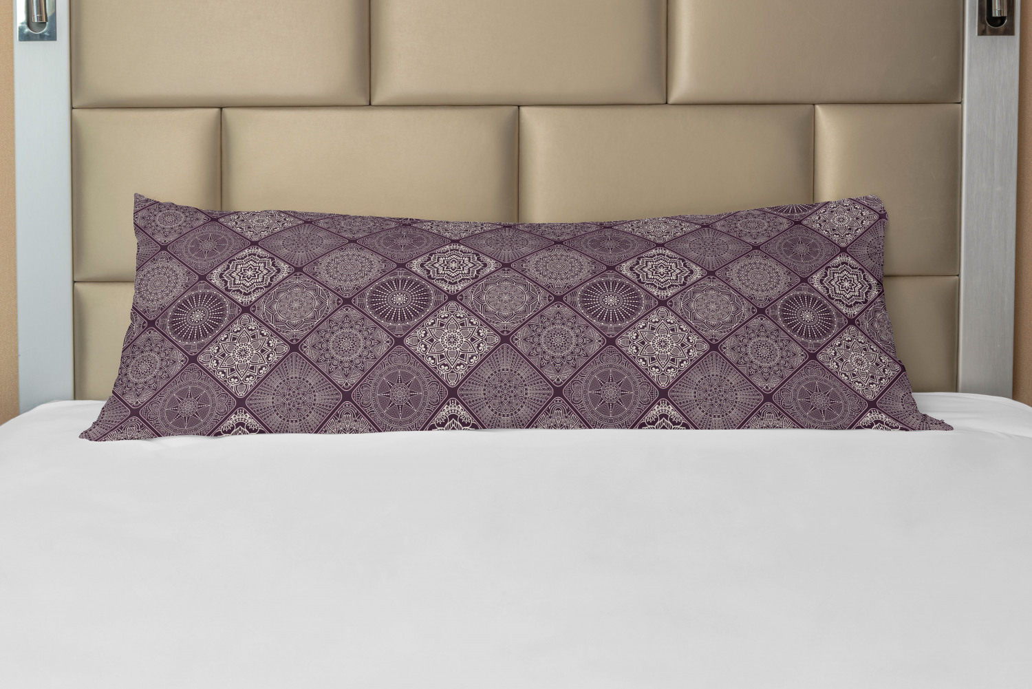 Mandala Body Pillow Case Cover with Zipper, Old Fashioned Design with ...