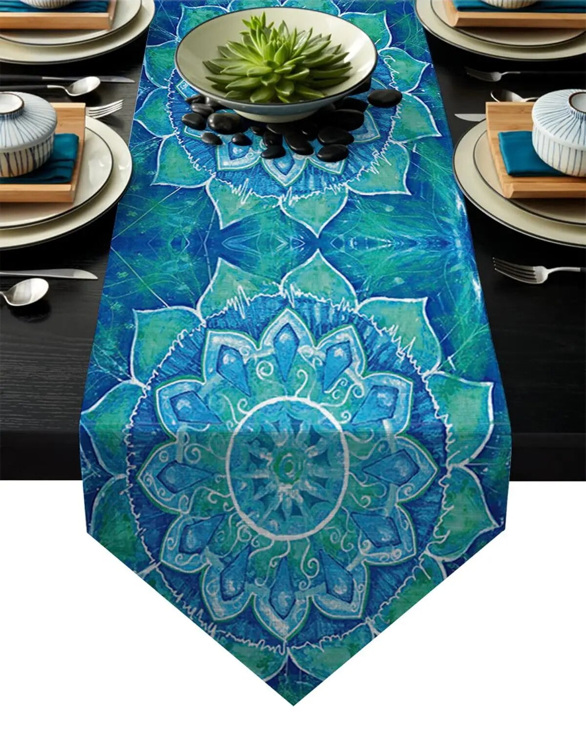 Mandala Bohemian Table Runner Christmas Decorations for Home Table ...