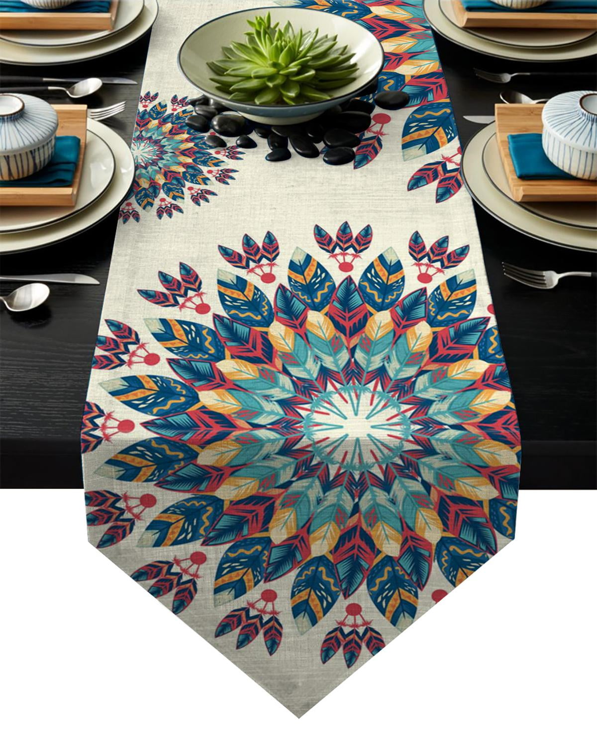 Mandala Bohemian Table Runner rations for Home Table rarion - Walmart.com