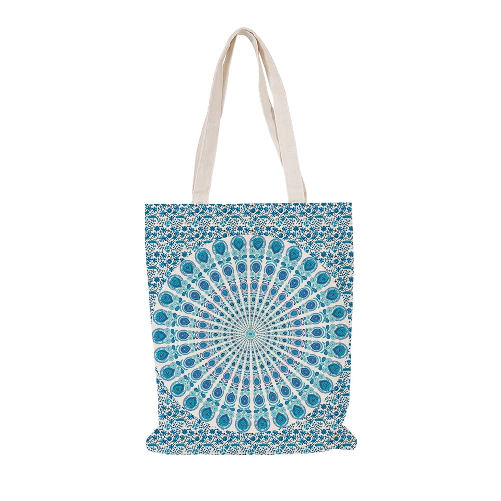Mandala Canvas Tote Bag - Beach Tote Bags - Weekender Travel Bag - for Women Vintage Aesthetic ...