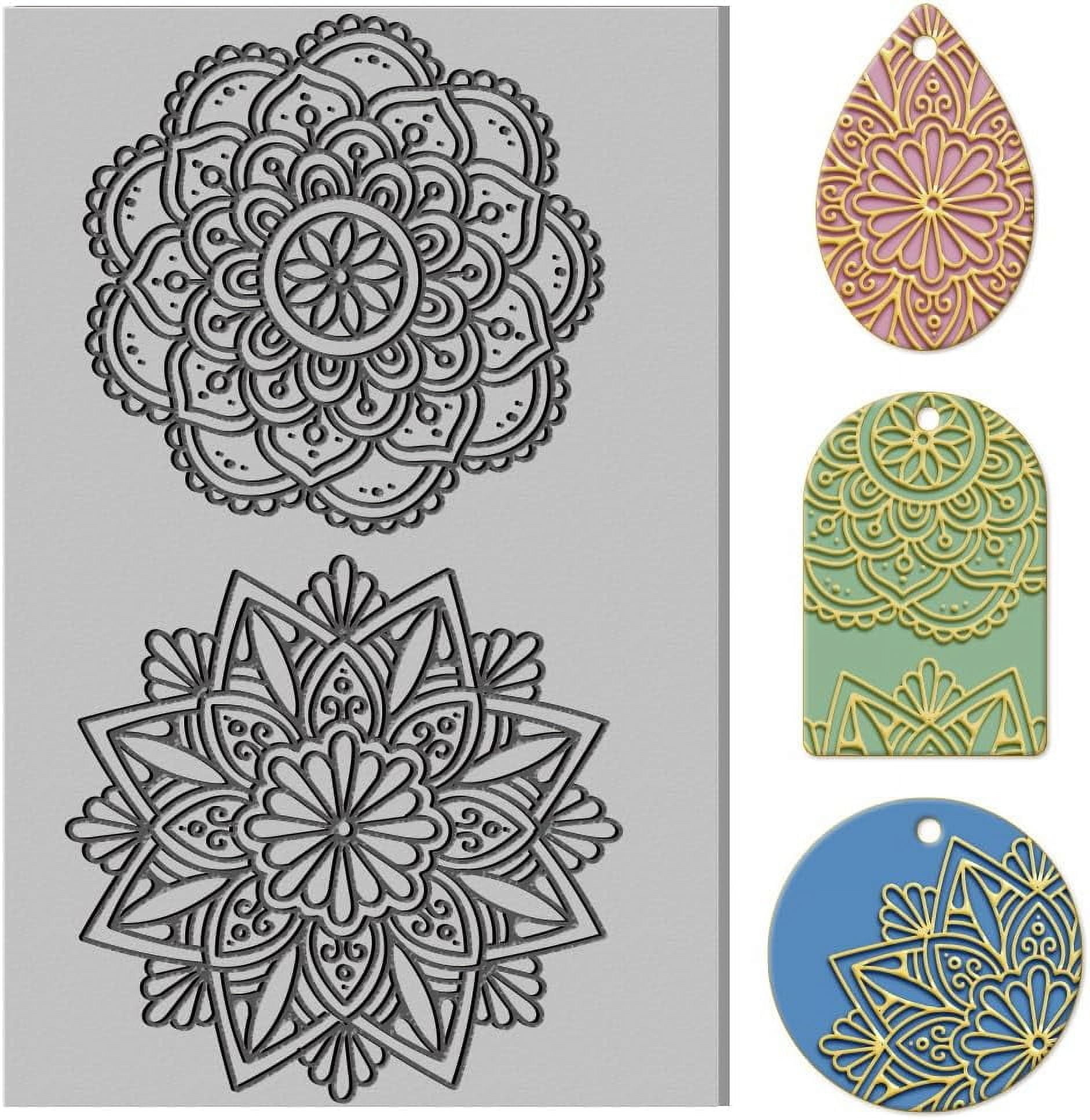 Mandala Clay Texture Mat Flower Pattern Clay Modeling Pattern Pad ...