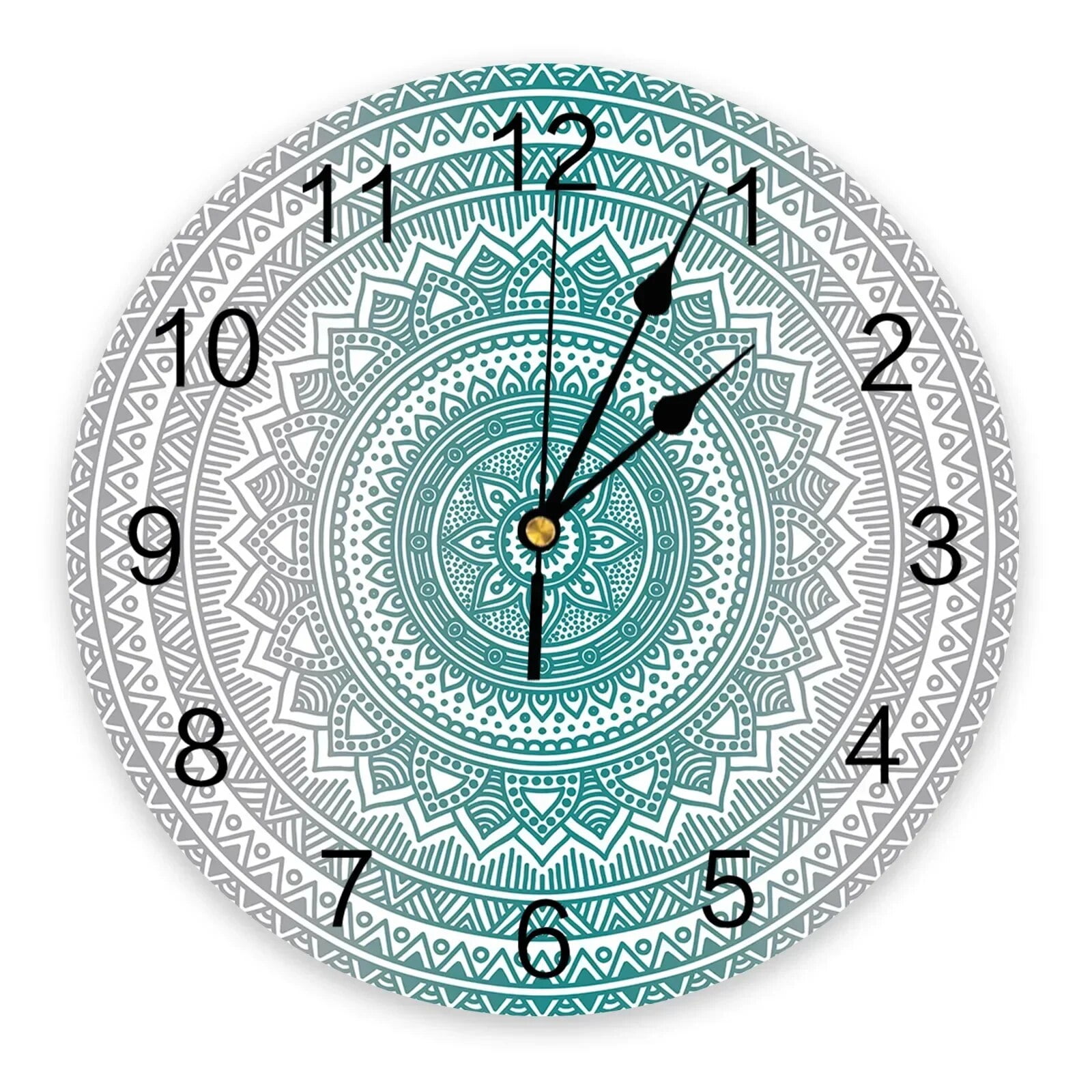 Mandala Colorful Wall Clock For Home Decoration Living Room Quartz ...