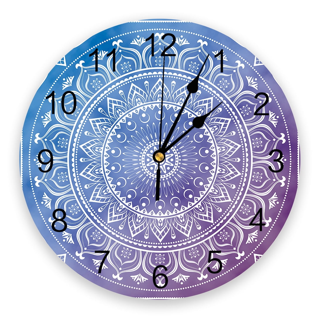 Mandala Colorful Wall Clock For Home ration Living Room Quartz Needle ...