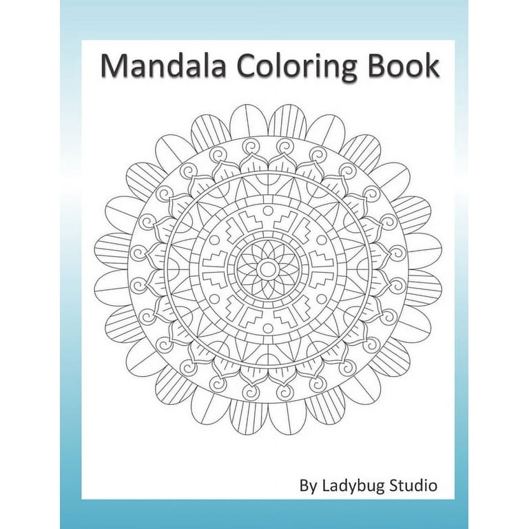 simple geometric flower pattern coloring pages