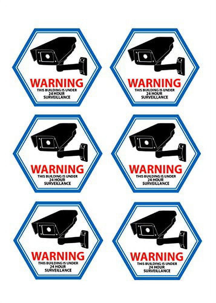 Mandala Craft Security Camera Decal Warning Window Stickers, CCTV Video ...