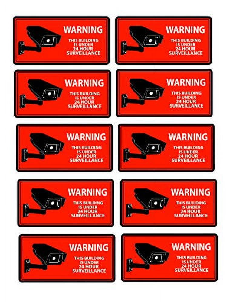 Mandala Craft Security Camera Decal Warning Window Stickers, CCTV Video ...