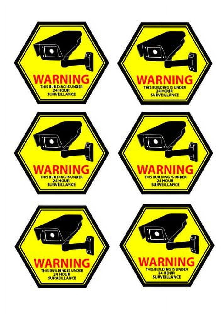 Mandala Craft Security Camera Decal Warning Window Stickers, CCTV Video ...