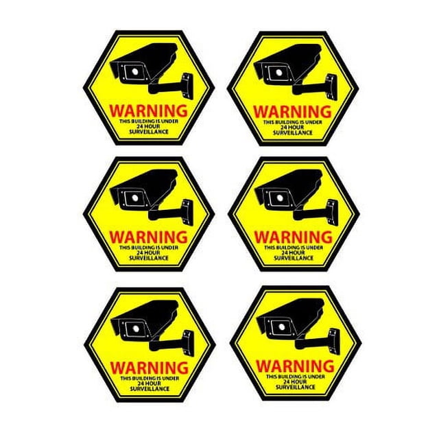 Mandala Craft Security Camera Decal Warning Window Stickers, CCTV Video ...