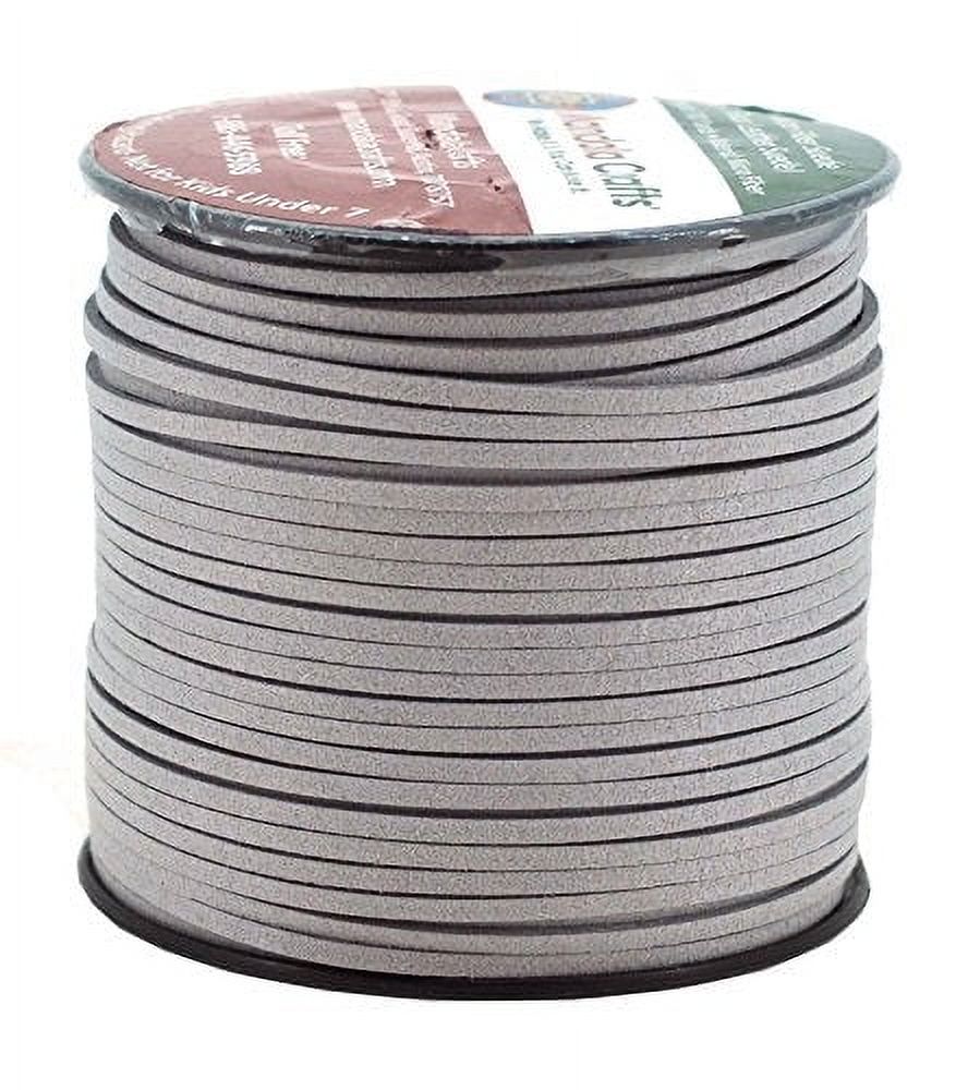 Mandala Crafts 2.65mm Faux Suede Cord - Flat Vegan Leather Cord for ...
