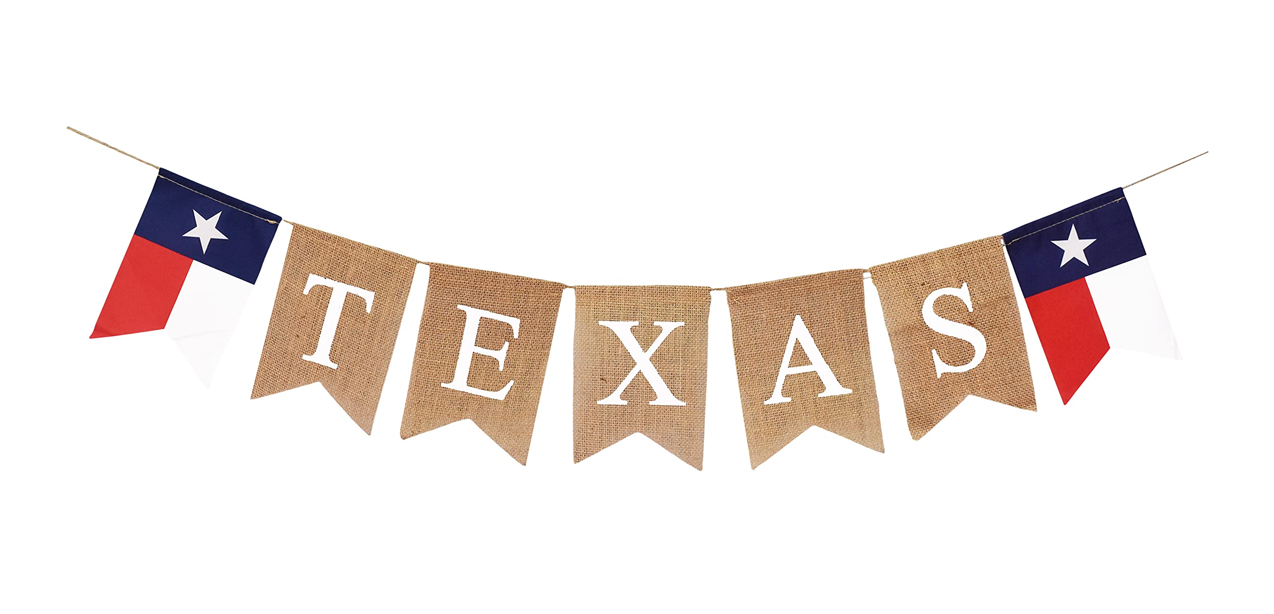 Mandala Crafts Burlap Texas Banner for Texas Themed Party Supplies ...