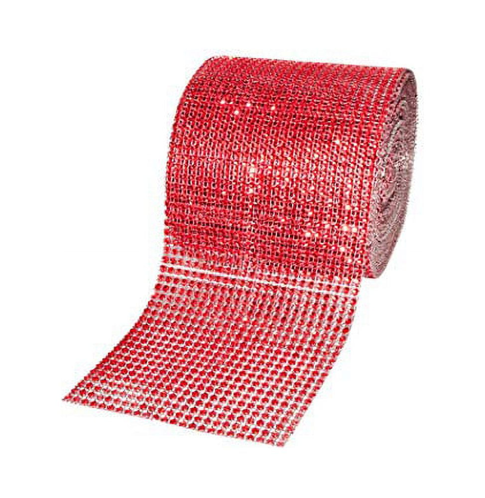 Mandala Crafts Faux Diamond Bling Wrap, Faux Rhinestone Crystal Mesh ...