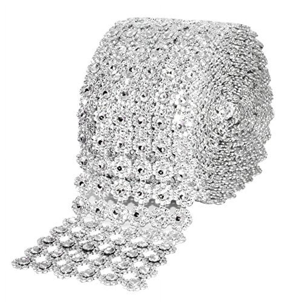 Mandala Crafts Faux Diamond Bling Wrap, Faux Rhinestone Crystal Mesh ...