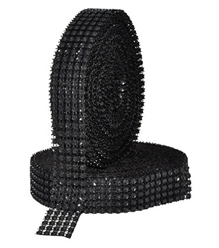 Mandala Crafts Faux Diamond Bling Wrap, Faux Rhinestone Crystal Mesh ...