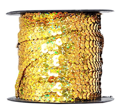 Mandala Crafts Flat Sequin Strip Trim on Strings for Crafts, Fringe ...